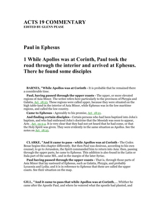 Acts 19 commentary | PDF
