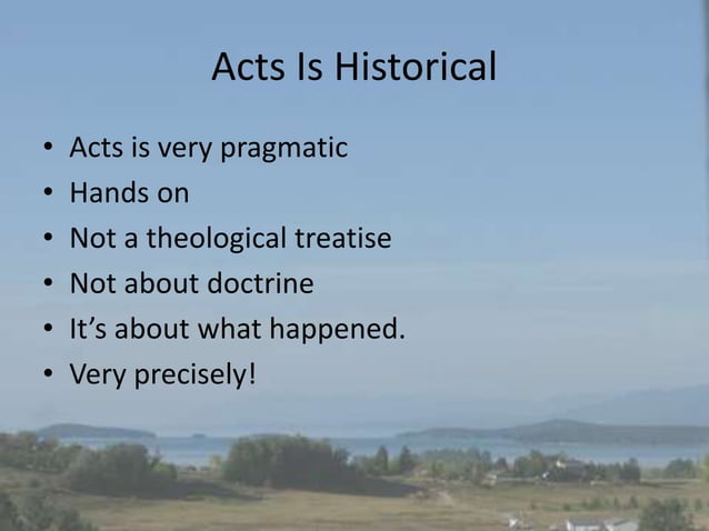 Acts 1, The Person and works of the Holy Spirit, restoring the kingdom ...