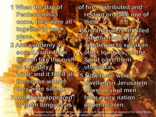 Pentecost - First Reading: Acts 2:1-11- | PPSX