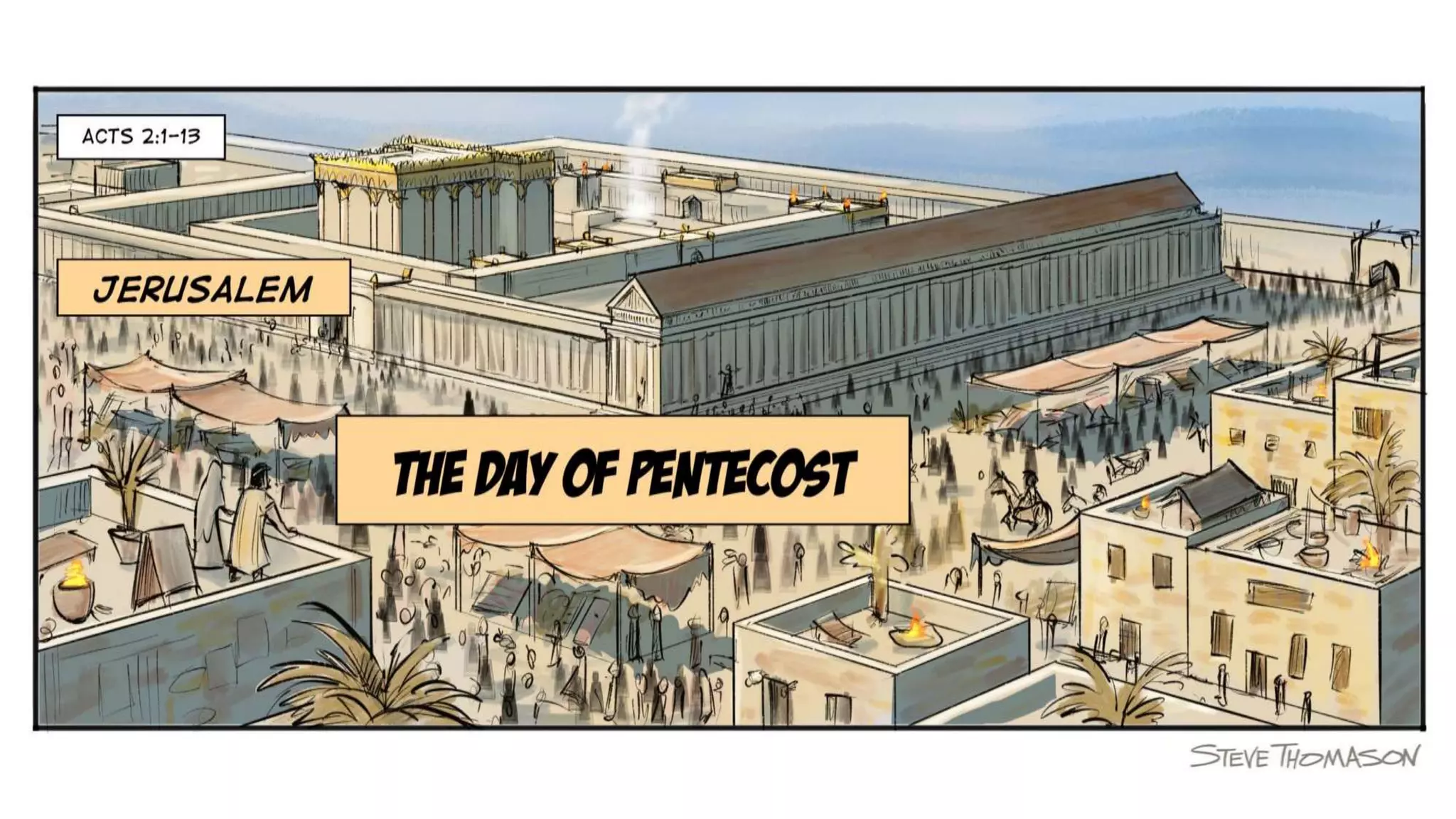 The Day of Pentecost | A Visual Guide to Acts 2:1-13 | PPTX