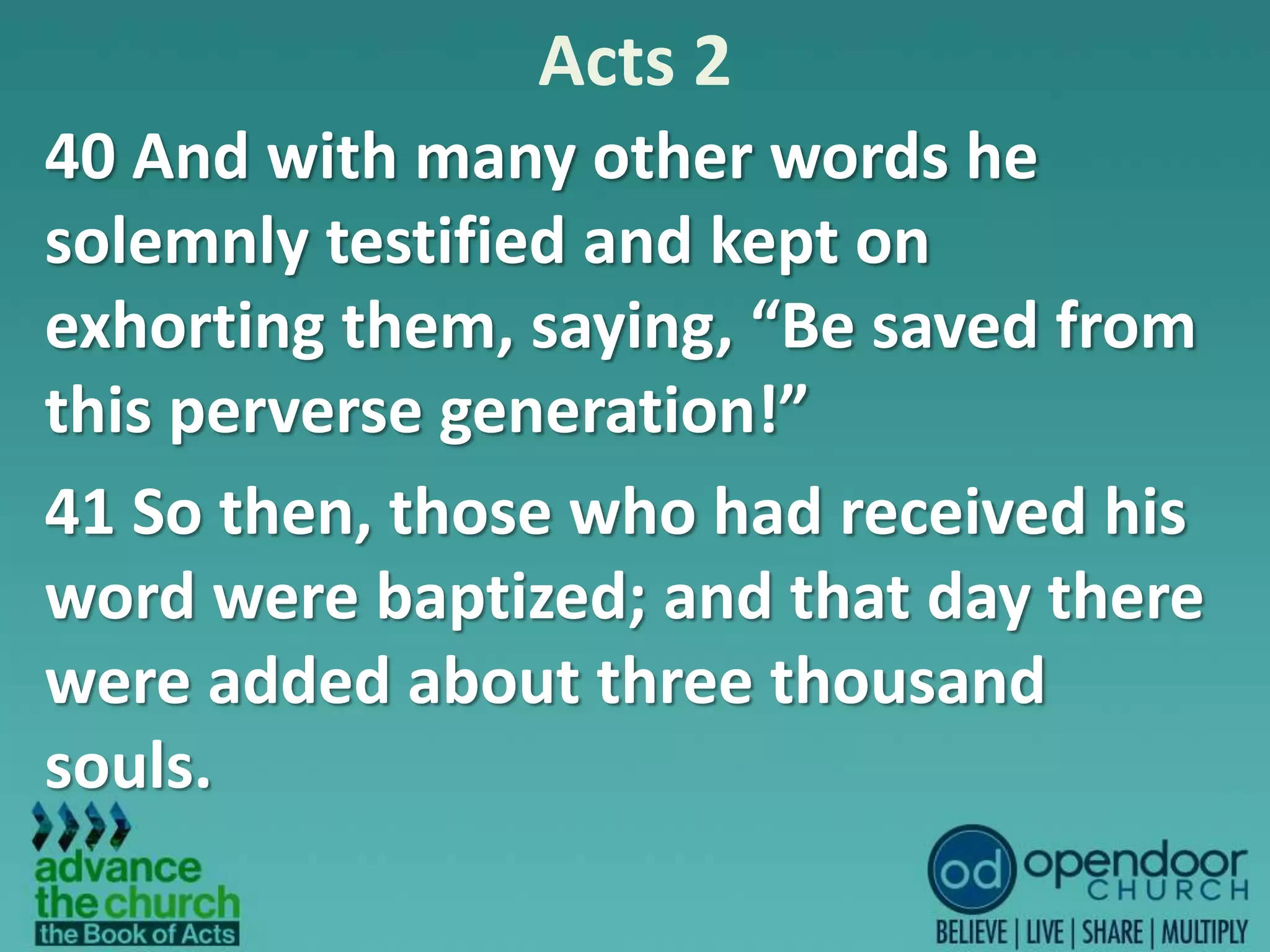 Acts 2, 37 47 | PPTX