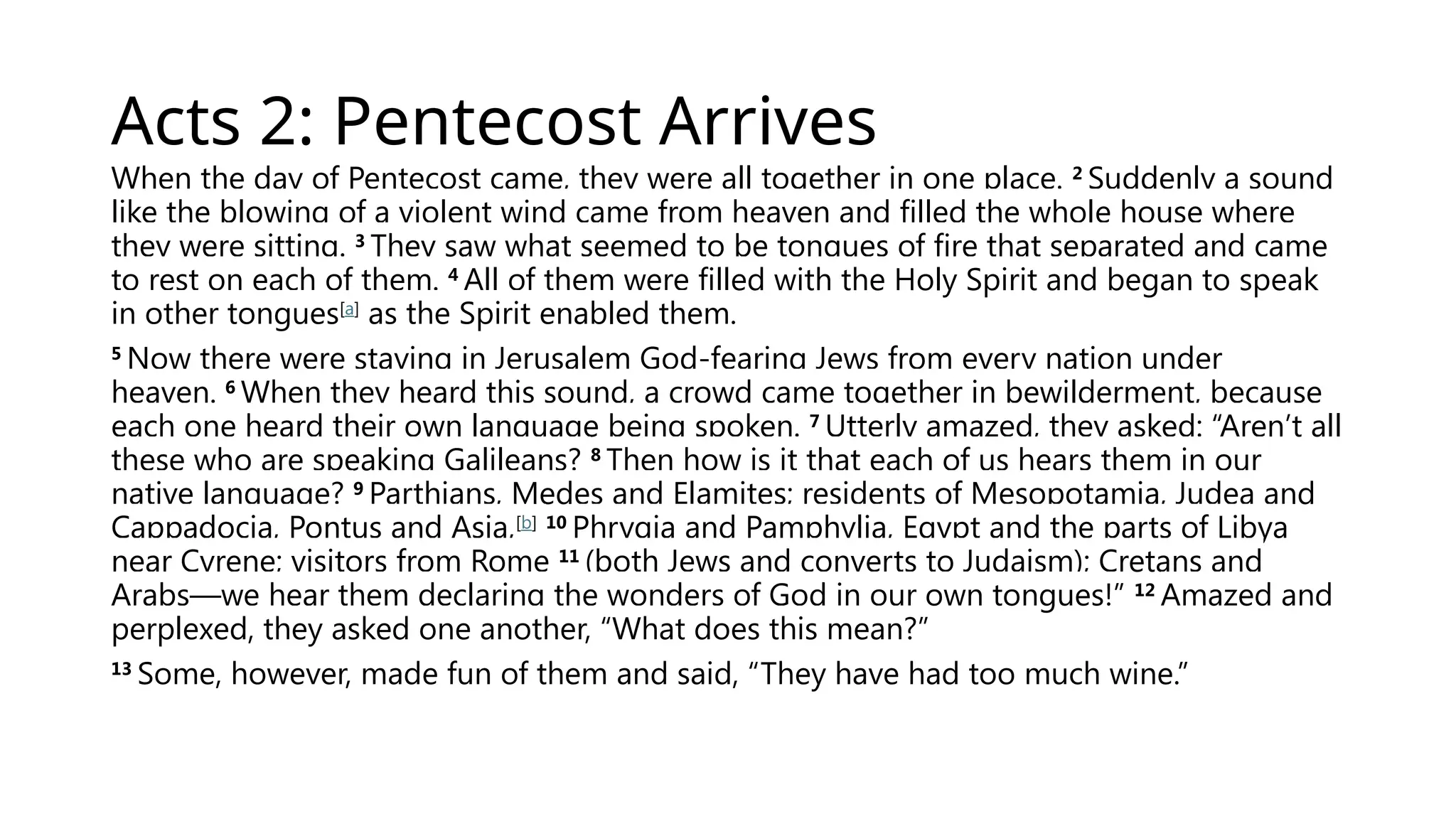 Presentation on Acts 2 with Lots of Background | PPTX