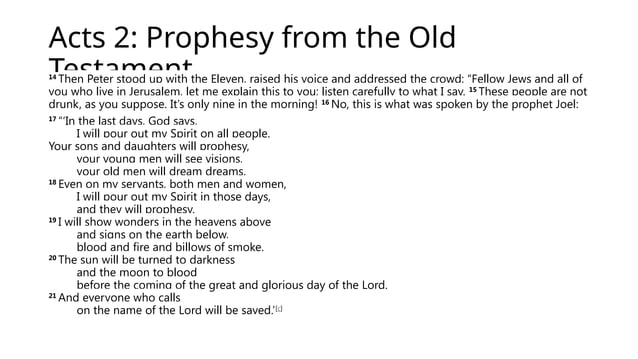 Presentation on Acts 2 with Lots of Background | PPTX