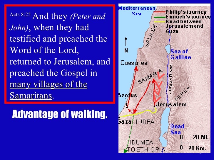 Acts 8c God said go, and Philip went.