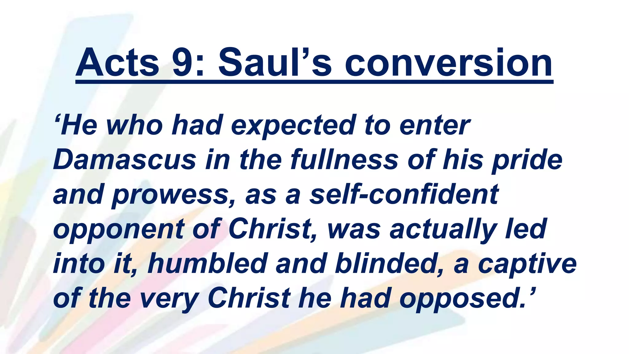 Saul's conversion | PPTX