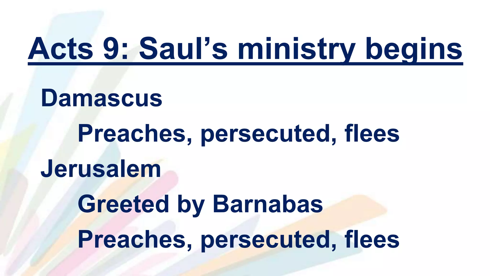 Saul's conversion | PPTX