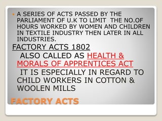 Acts and Rules Of Labours Related To Optometry | PPTX