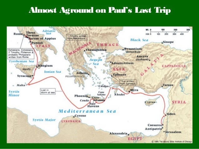 Acts 27-28, Malta, anchors, Roman Road, Syrtis Sands, driven along, W…