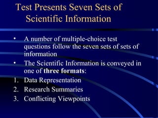 Act science reasoning test | PPT