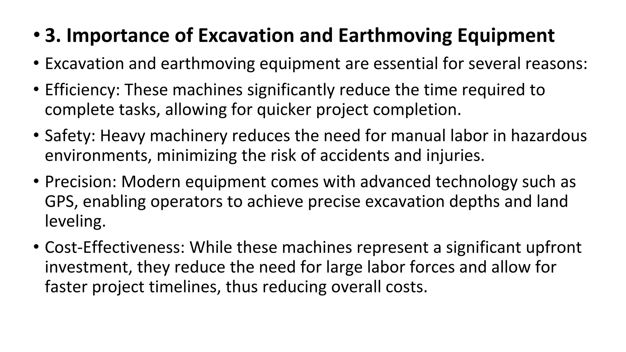 Machine for excavation and earthmoving ppt | PDF