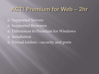 Act! Technical Training | PPSX