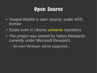 Wapid and wobust active online machine leawning with Vowpal Wabbit | ODP | Computer Software and ...