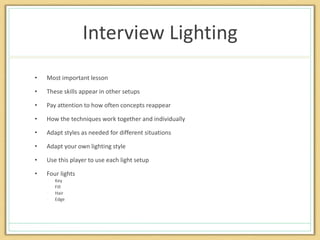 Actual 3 point lighting | PPT
