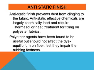 Actual and future trends in chemical finishing | PPTX