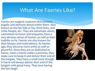 Actual faerie powerpoint | PPTX