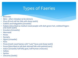Actual faerie powerpoint | PPTX