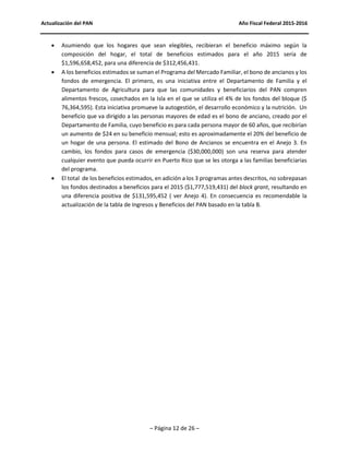 Actualizacion de las Tablas del Pan, 2016 | PDF