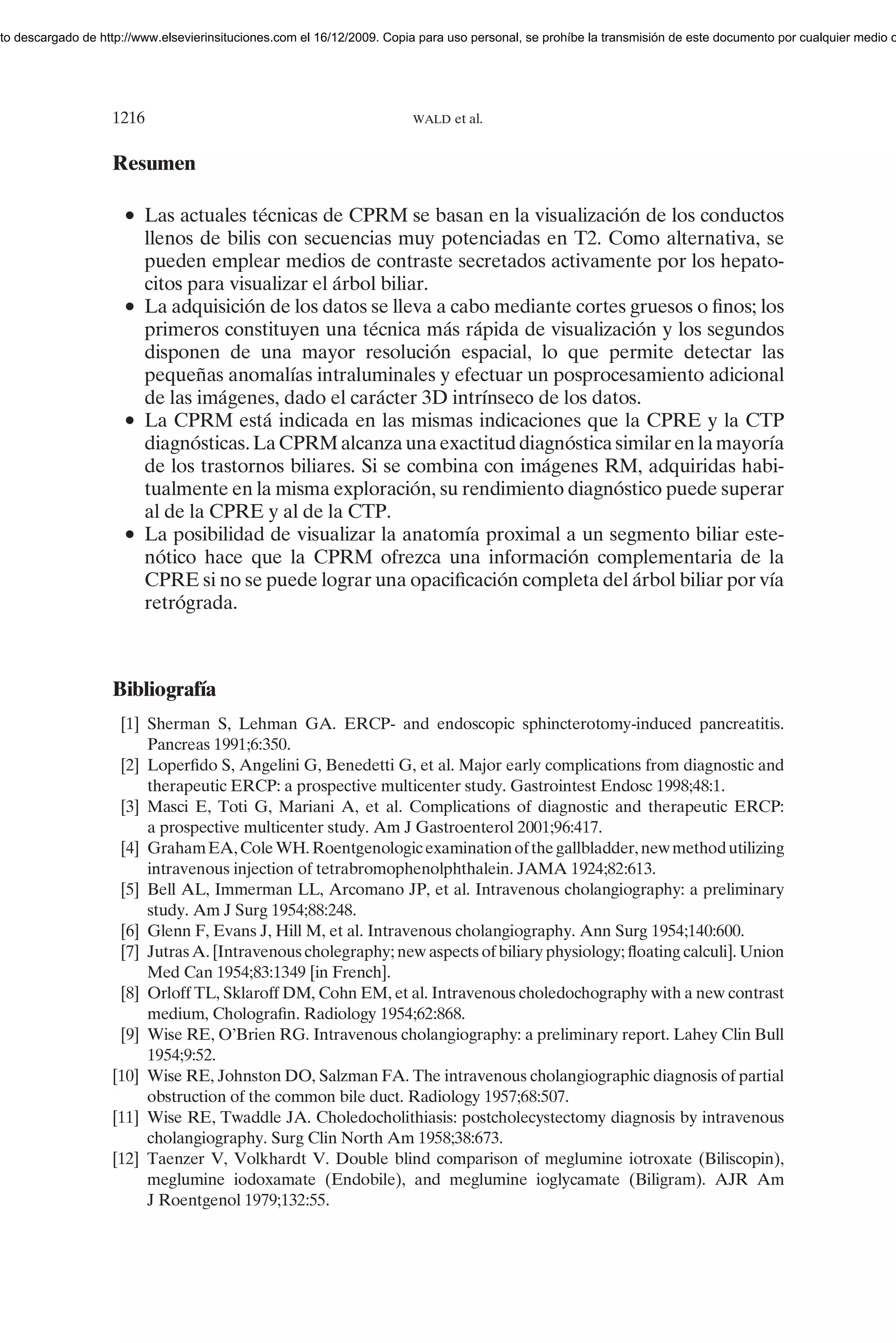 Actualizacion de tecnicas de imagen de la via biliar | PDF