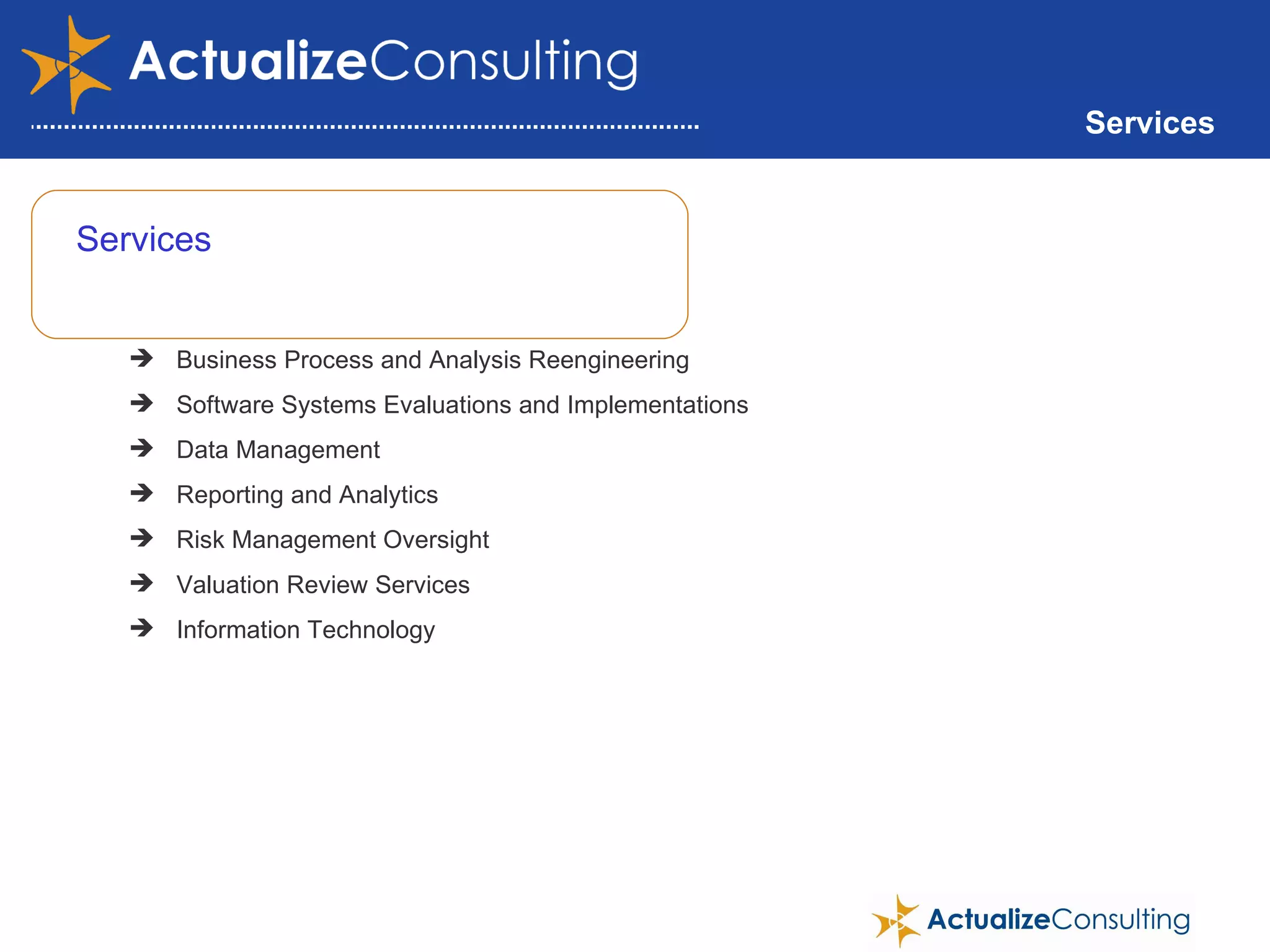 Actualize Consulting Overview | PPT