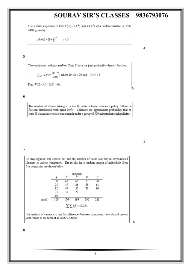 ACTUARIAL SCIENCE | MODEL TEST EXAM III NOTES SOLUTIONS STUDY MATERIAL ...