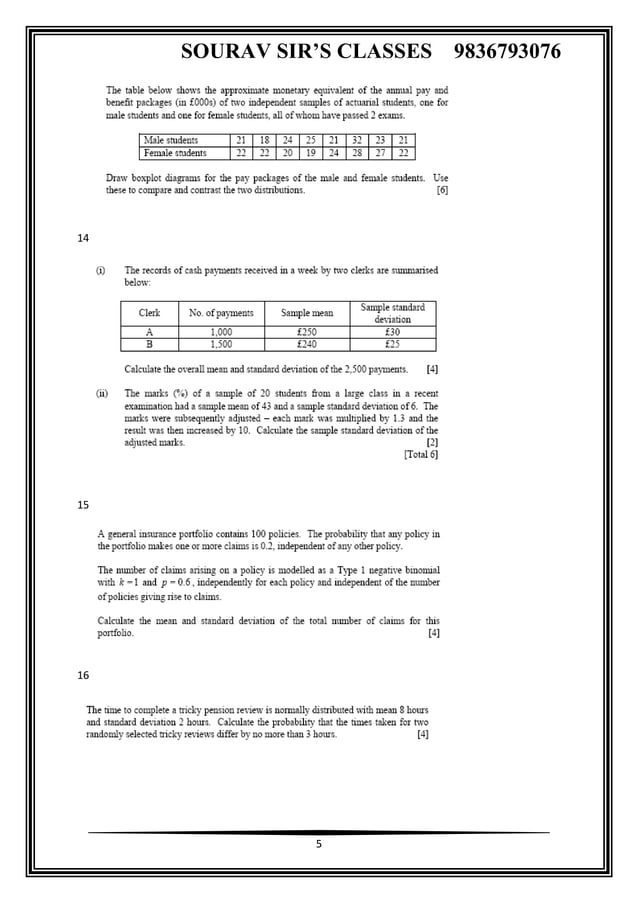 ACTUARIAL SCIENCE | MODEL TEST EXAM III NOTES SOLUTIONS STUDY MATERIAL ...