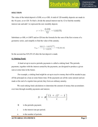 Actuarial Statistics | PDF