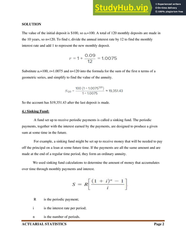 Actuarial Statistics | PDF | Stocks and Bonds | Personal Investing