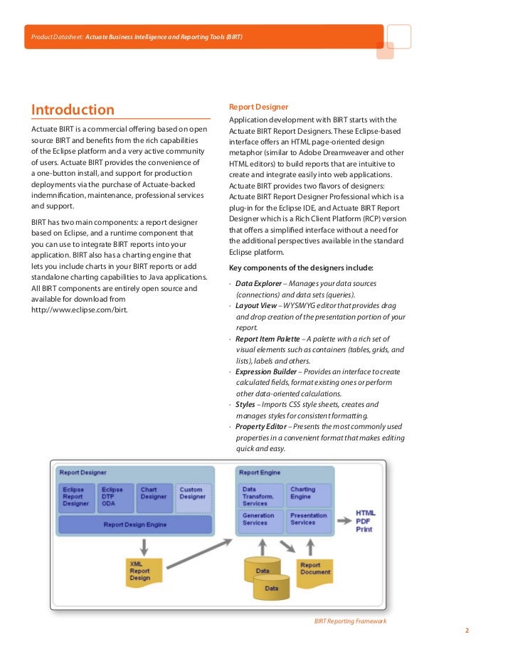 Actuate Business Intelligence and Reporting Tools (BIRT)