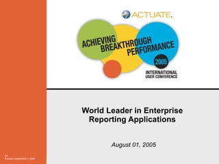 Enterprise Reporting for ERP Systems | PPT