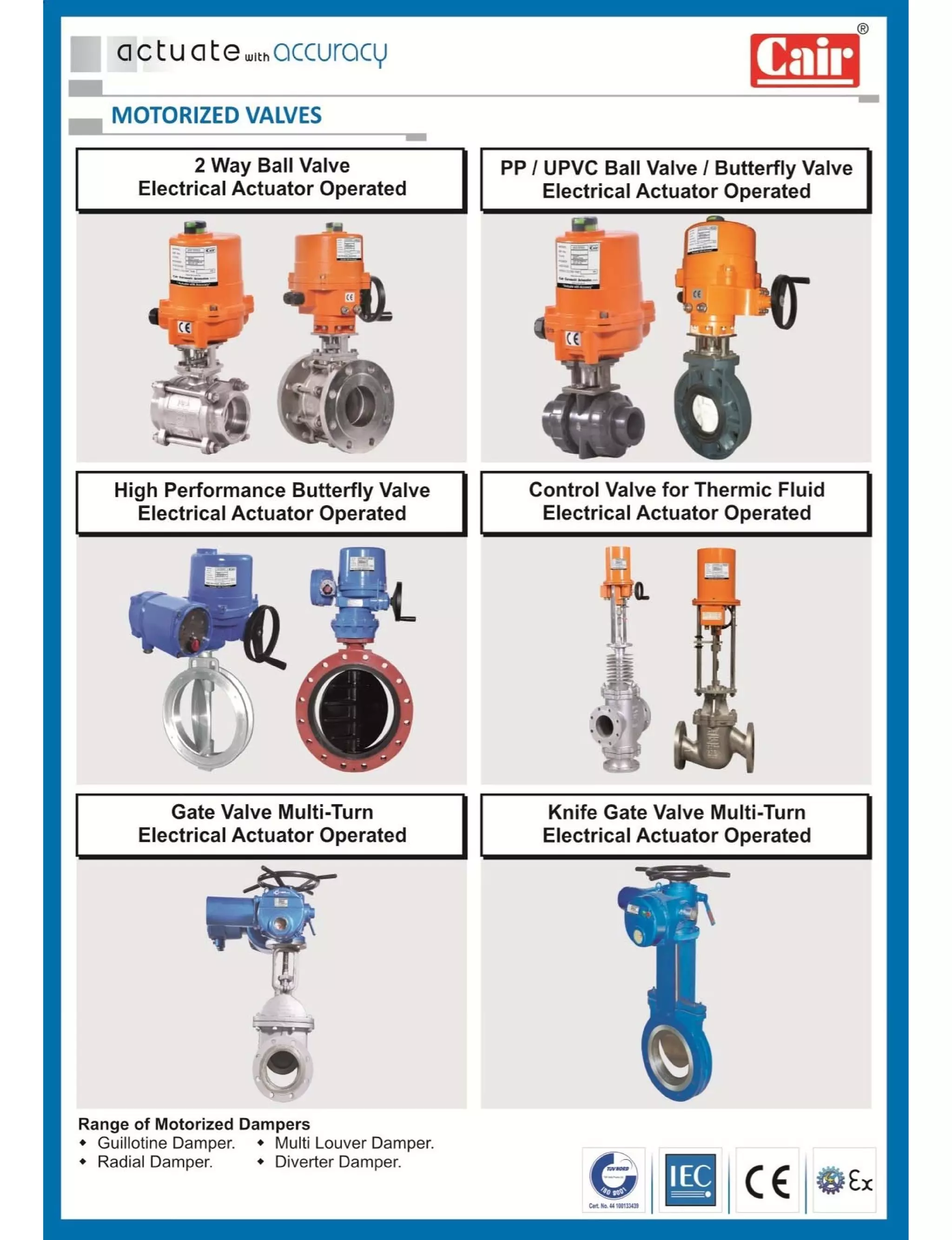 Actuator catalog Cair Electric valve Actuator & motorized valve ...