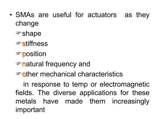 Actuators in smart materials | PPT