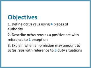 Actus reus | PPTX