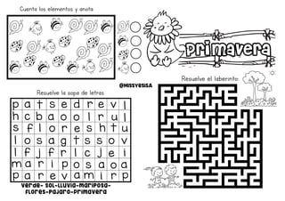 Actividades primavera preescolar/primaria | PDF