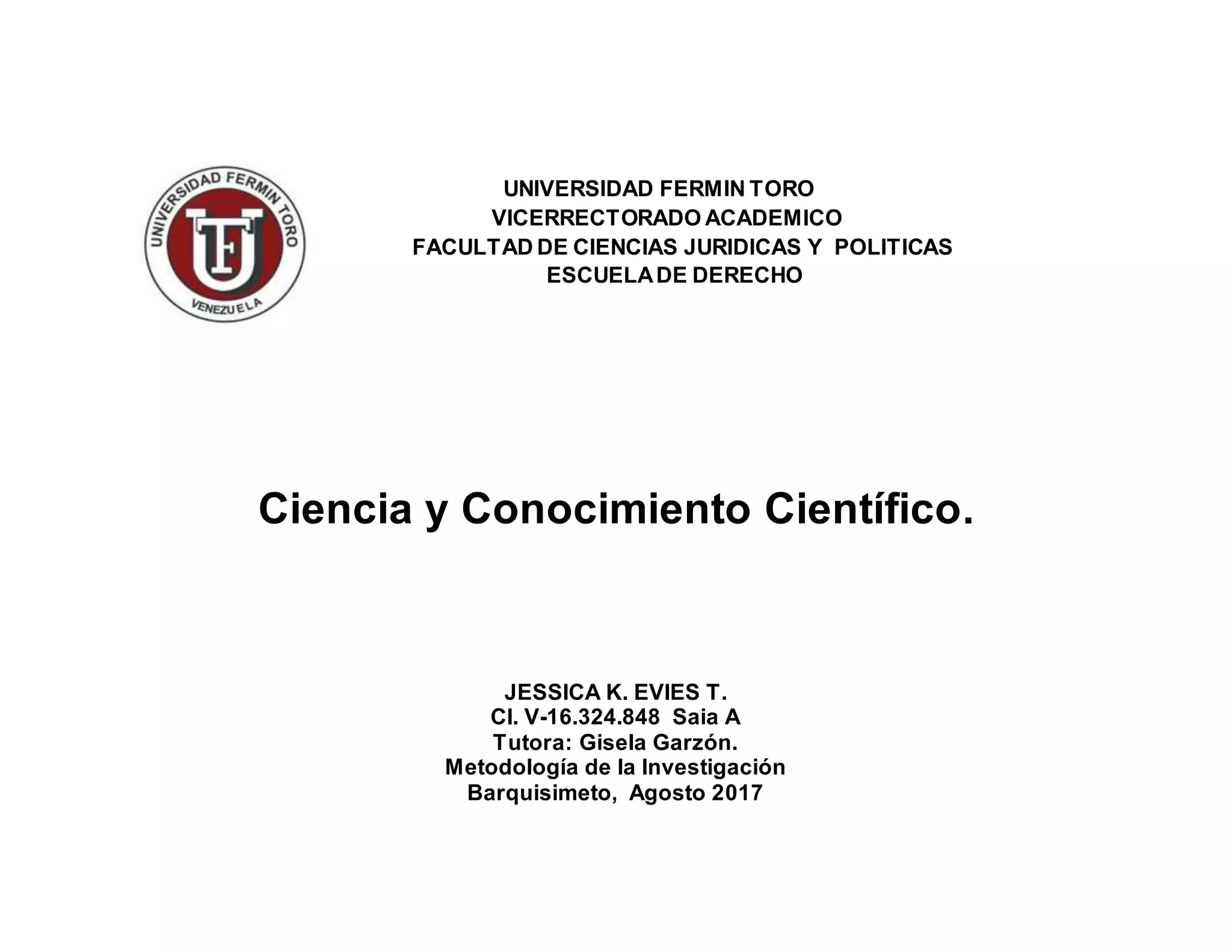 Cuadro comparativo Ciencia y Conocimiento Científico. | DOCX