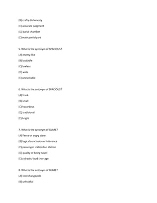 Act Vocab Practice | PDF