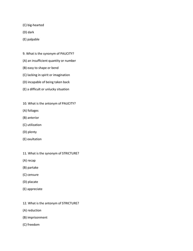Act Vocab Practice | PDF