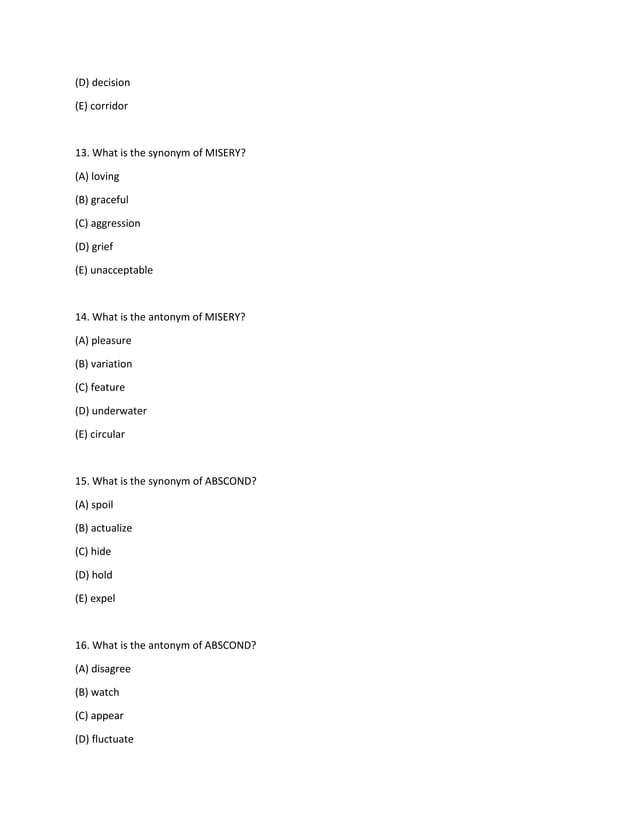 Act Vocab Practice | PDF