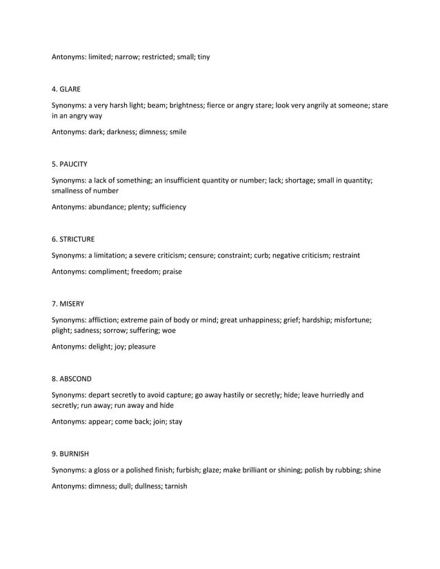 Act Vocab Practice | PDF