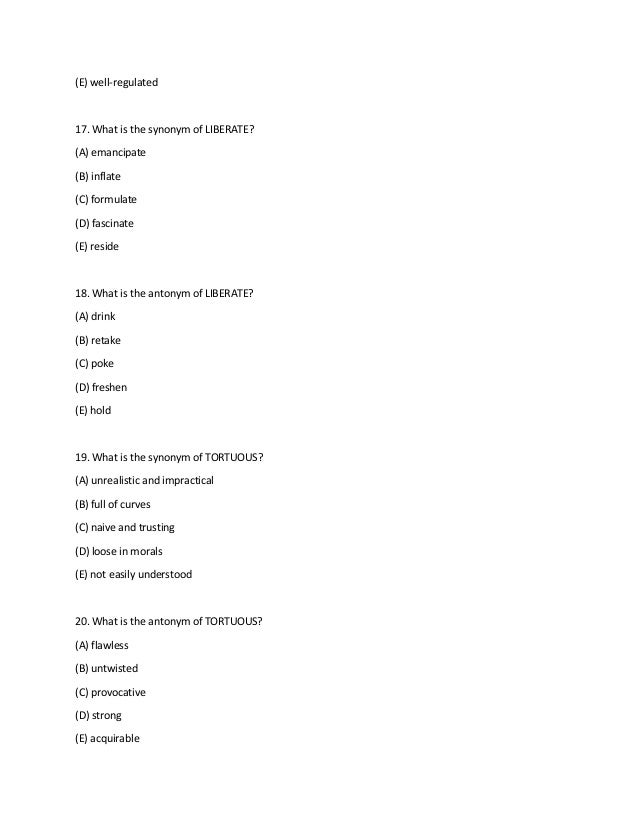 Act Vocabulary Word List | PDF