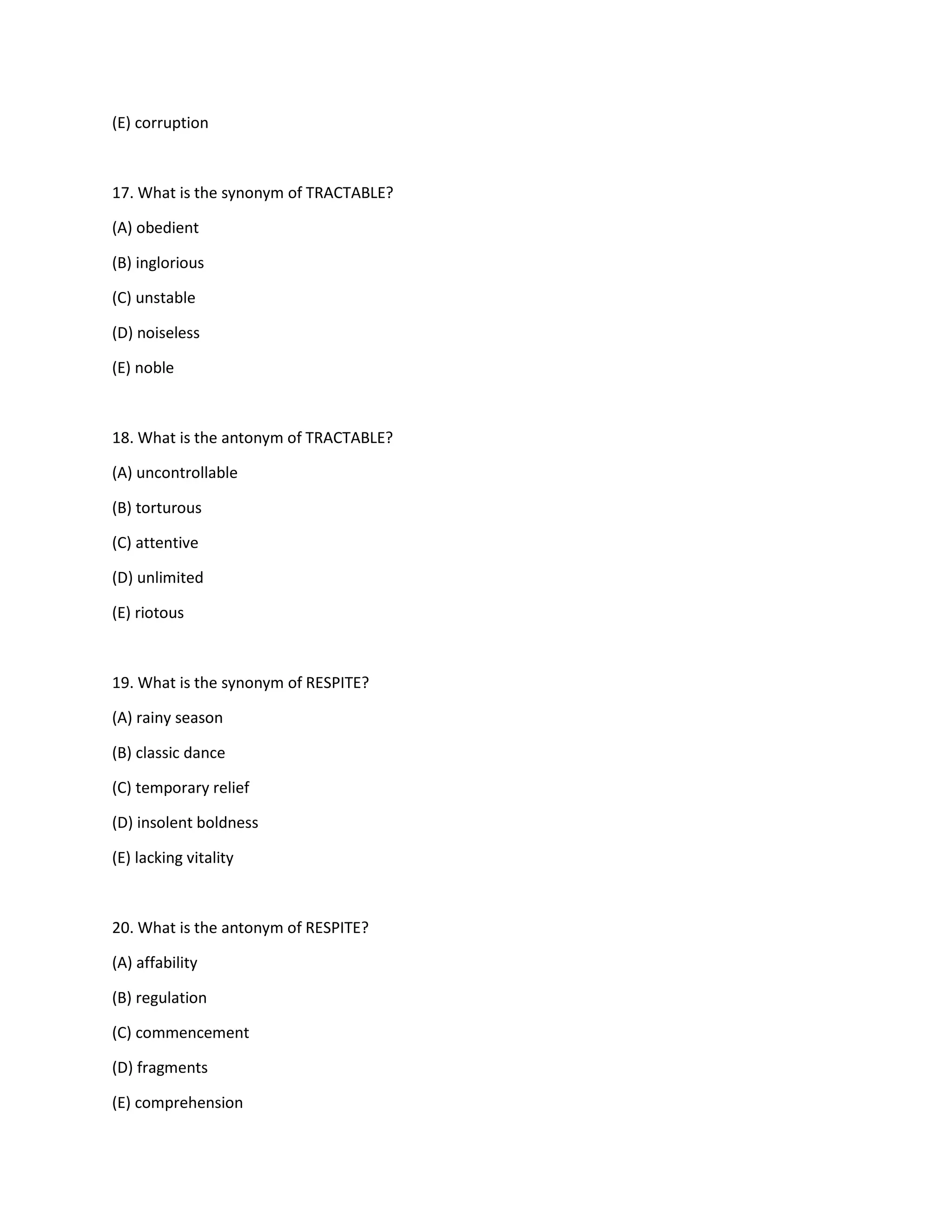 Act Vocabulary Words 2022 | PDF