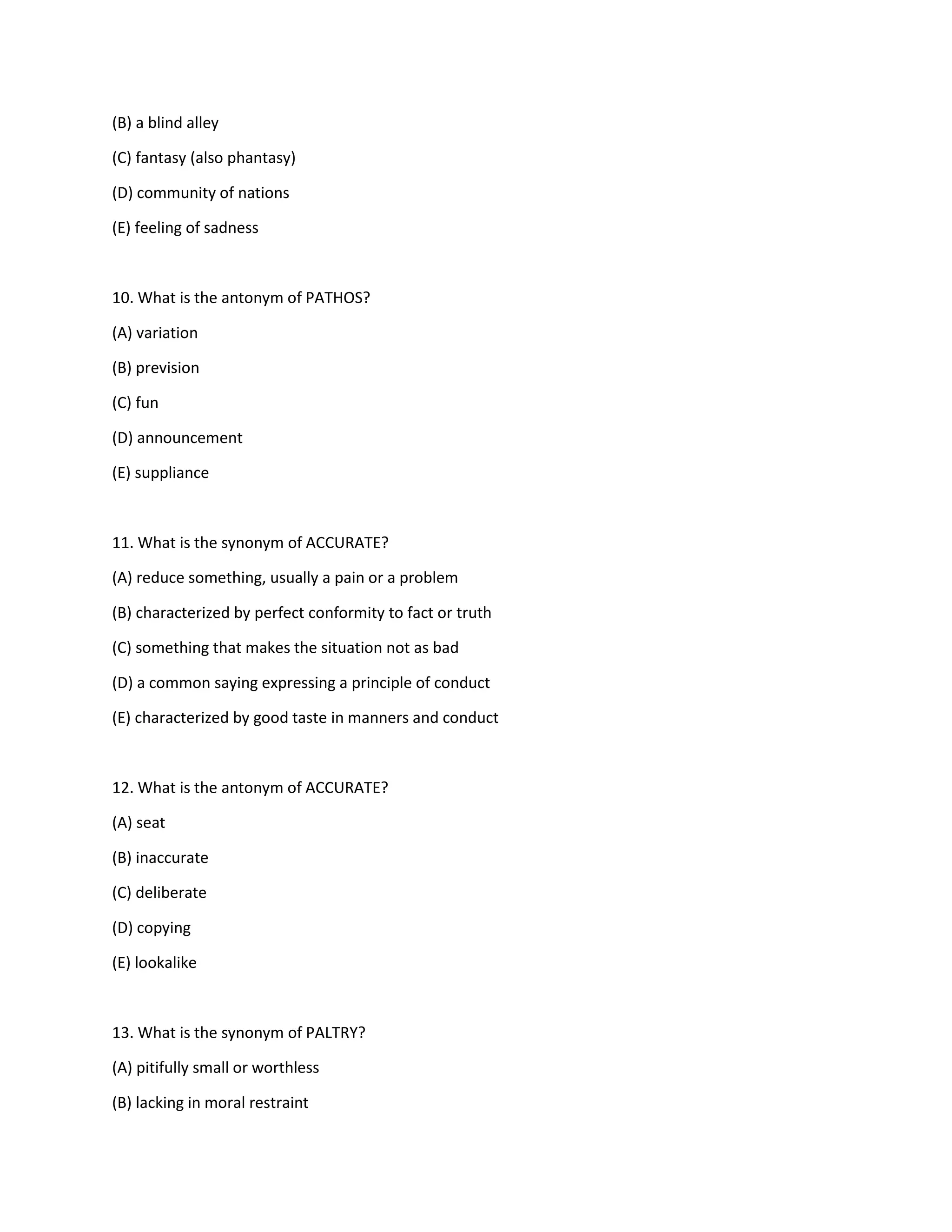 Act Vocabulary Words 2023 | PDF