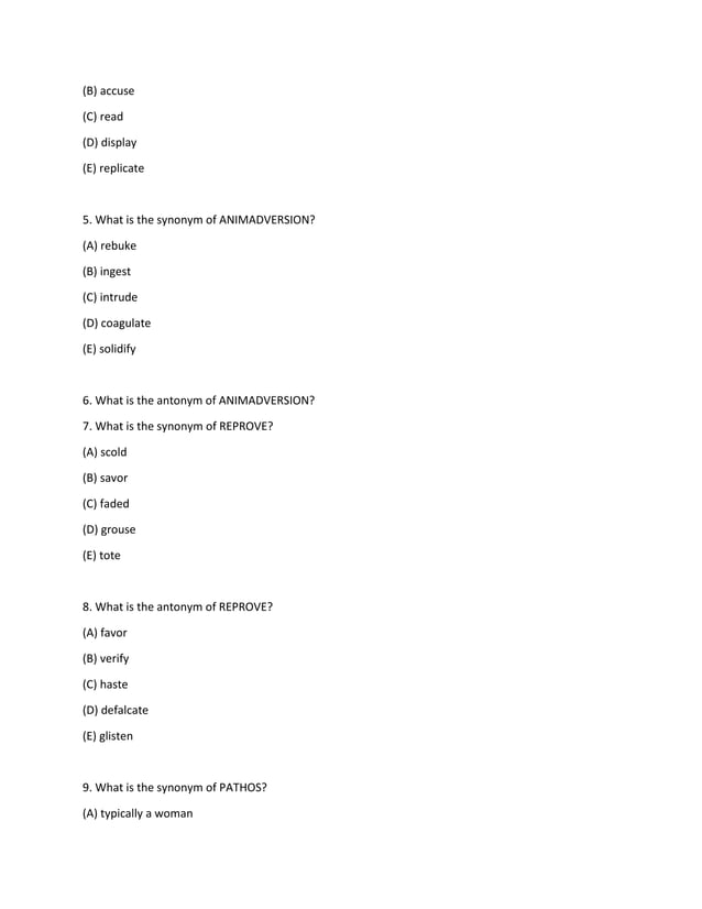 Act Vocabulary Words 2023 | PDF