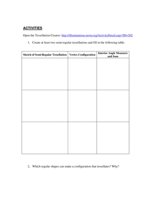 Actv regular tessellations | PDF