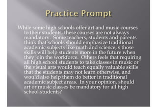ACT Writing Prompts | PDF