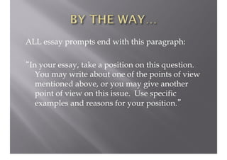 ACT Writing Prompts | PDF