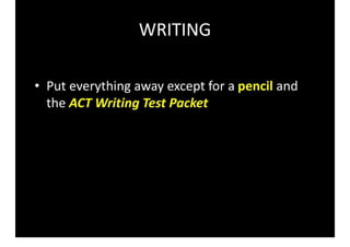 ACT WRITING STRATEGIES | PDF