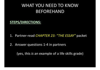 ACT WRITING STRATEGIES | PDF