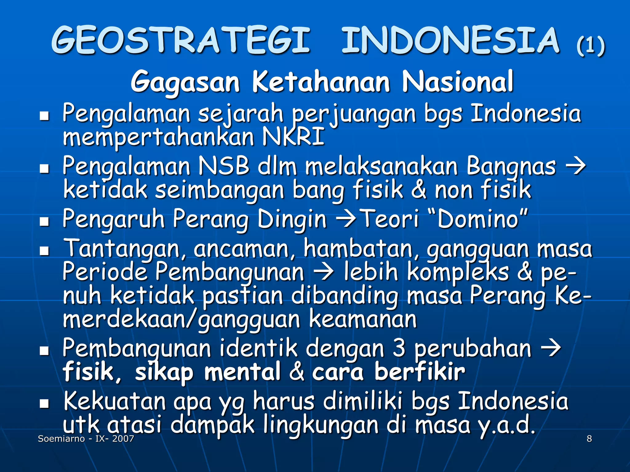 Geostrategi Indonesia | PPT