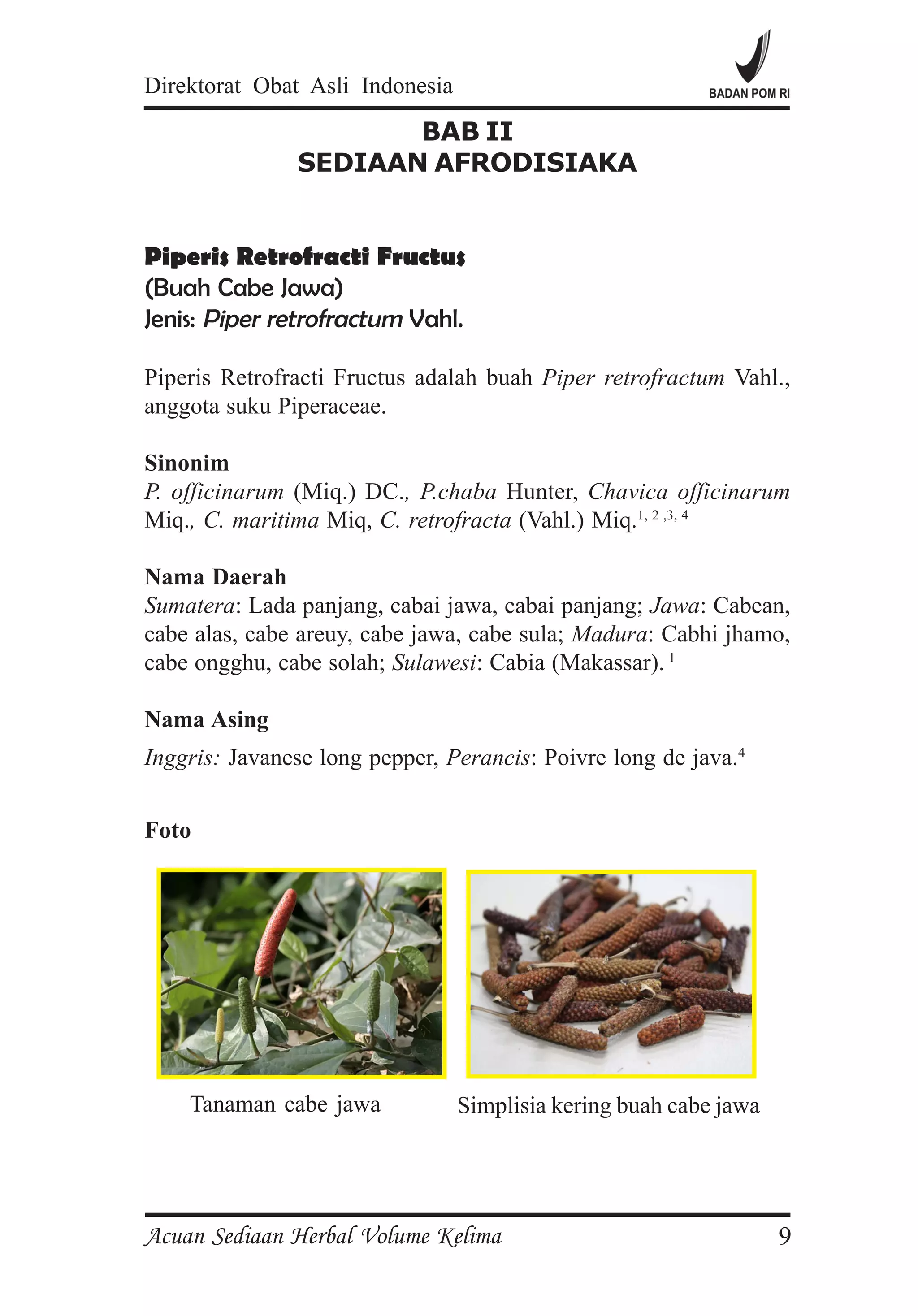 Acuan sediaan herbal volume kelima edisi pertama | PDF