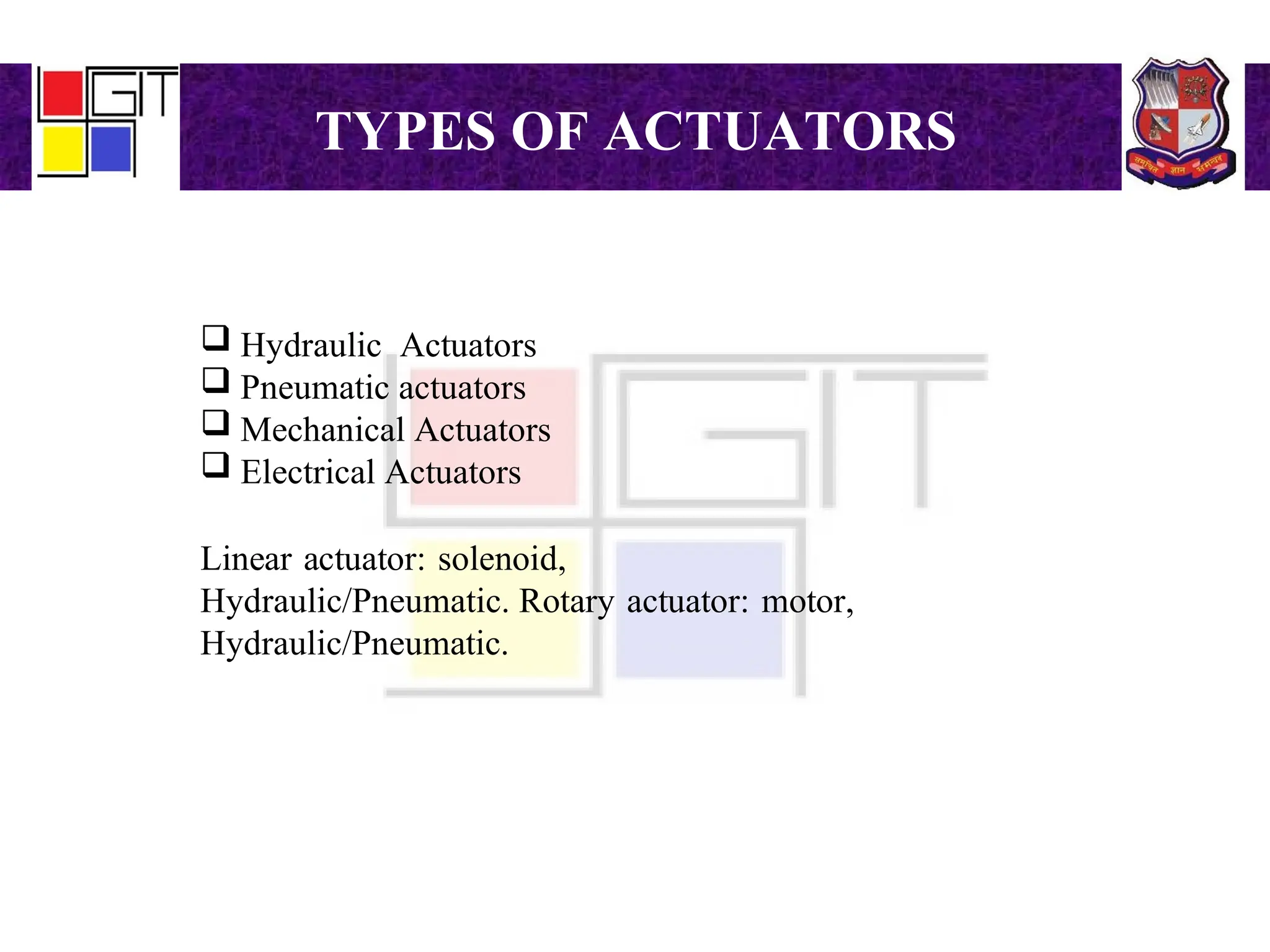 Actuators ( Oil Hydraulic & Pneumatics ) | PPTX
